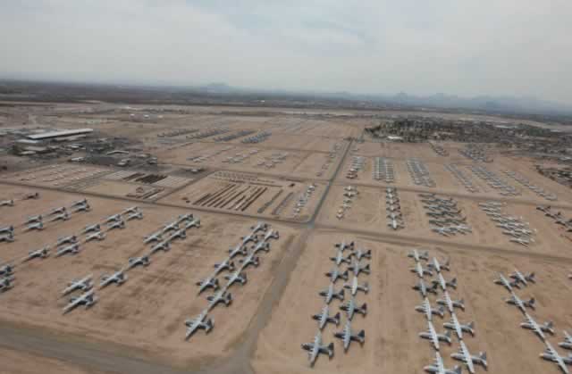 Davis-Monthan AFB, Tucson, AZ, largest aircraft boneyard in the world ...